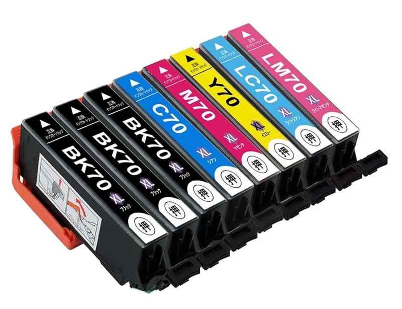 互換インク 70L IC6CL70L 16本セット(6色セット*2+黒4本 全色増量)IC70L ICBK70 さくらんぼ『残量表示/個包装』インクカートリッジ インクタンク 対応ep306 ep706a ep775a ep805a ep8...