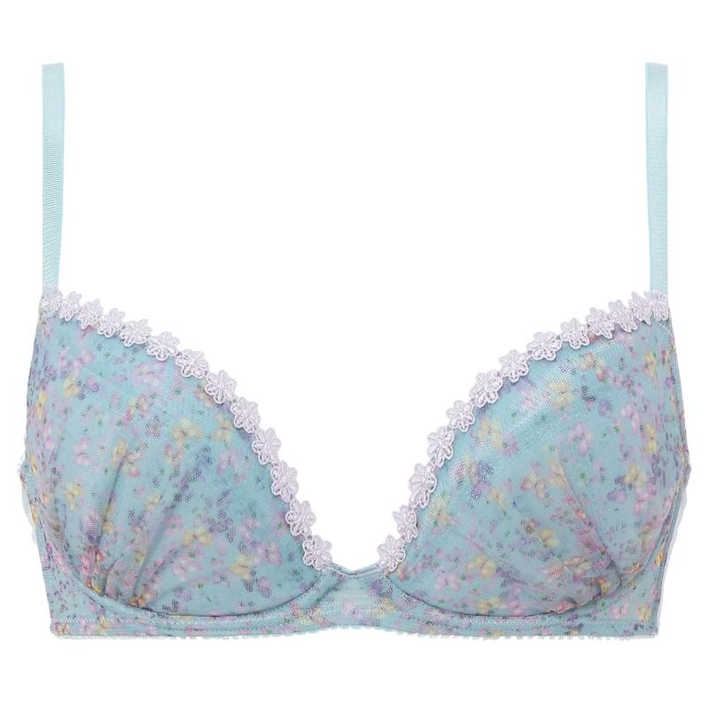 [AMOSTYLE BY Triumph] エントリーコレクション 寄せブラ ブラ&amp;ショーツセット（ディッツィーフローラルプリント） レディース商品番号:10209909/ 型番:AMST268 WHU + Mini JX隠れチョウ...