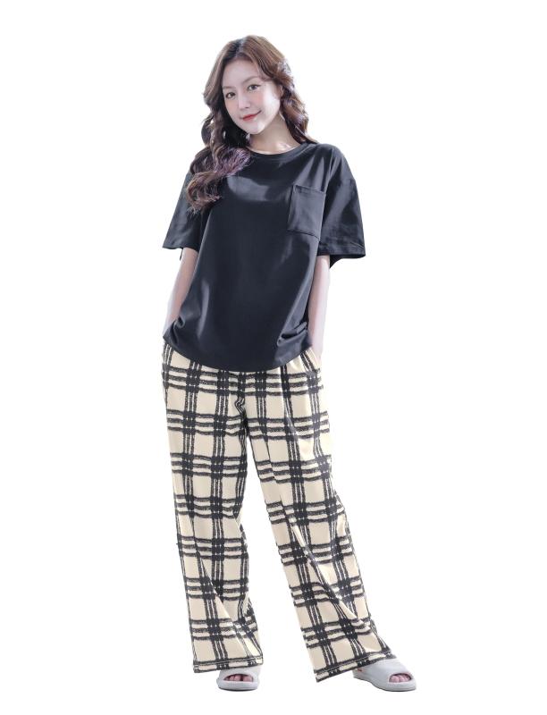 [MiniZaru] ルームウェア パジャマ 部屋着 レディース 上下セット 半袖 可愛い コットンストレッチ生地 春夏向きさらりとした着心地で大人気のストレッチコットンを採用しており、優しい肌触りの上下セットルームウェア。1度味わってしま...