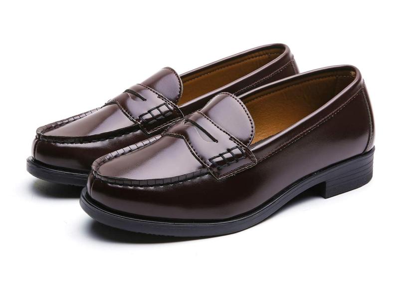 [GIO＆GIA] レディース 女子 学生靴 スクール ローファ クッション性 インソール 低反発 3D 中敷き 衝撃吸収 軽量 通勤 通学 撥水加工 軽量 防滑 防臭 履き心地 250メイン素材: 合成皮革滑りにくい、摩滅に耐えるゴムソー...