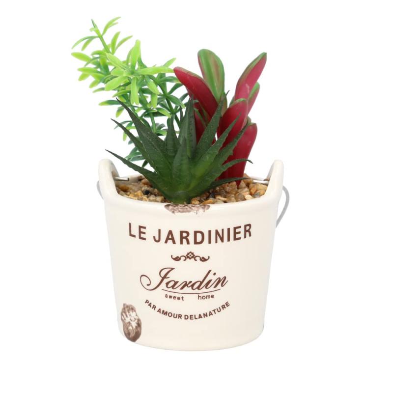 キューフラ(Q-FLA) 多肉 ポット バケツ 造花 アーティフィシャル 植物