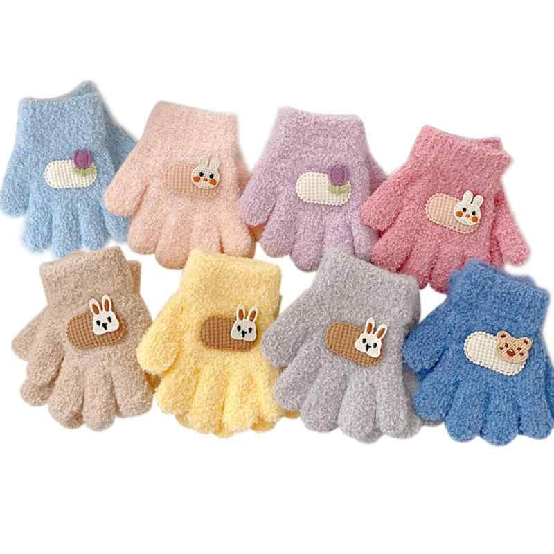 [eipatu] キッズ手袋 ニット手袋 キッズ グローブ 子供用 男の子 女の子 指切り 5本指 防寒 赤ちゃん ベビー手袋 冬物 動物柄 あったか 雪遊び 通園 通学 可愛い 1-3歳1、素材構成: 90％アクリル、10％ナイロン2、手...