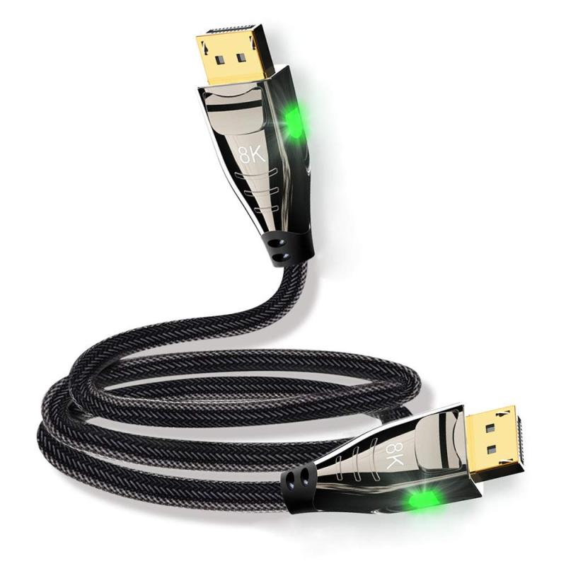 Cablecc DisplayPort 1.4 8K 60hzケーブルUltra-HDUHD 4K 144hzDP-DPケーブル7680 * 4320、LEDライト