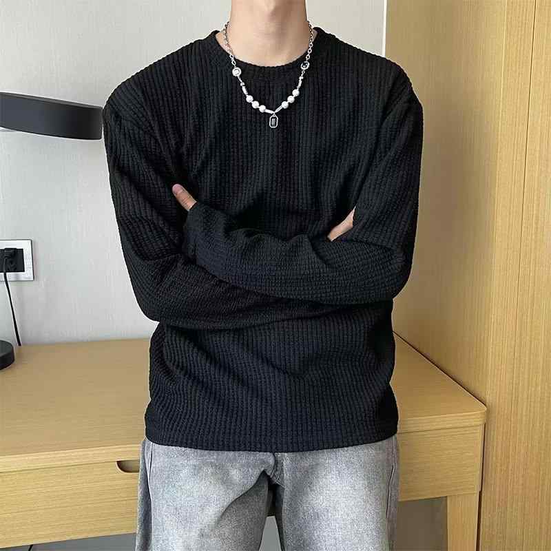 ・カテゴリ: Tシャツ・スタイル: 軽熟休闲・主な素材: ポリエステル95%・柄: 無地・版型: スリムフィット・袖丈: 長袖・スタイル詳細: 無領・ネックライン: クルーネック・袖型: 標準・厚み: 普通・カラー展開: ブラック、グリーン...