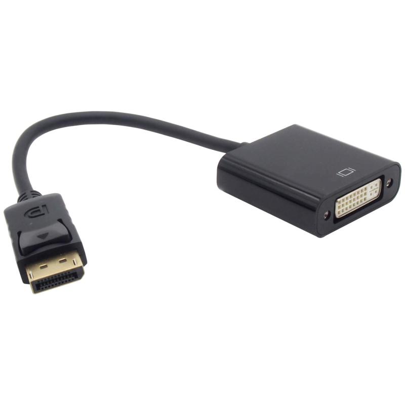 DisplayPort (DP) (オス) - DVI (メス) 変換ケーブル 1920×1080 1080p対応