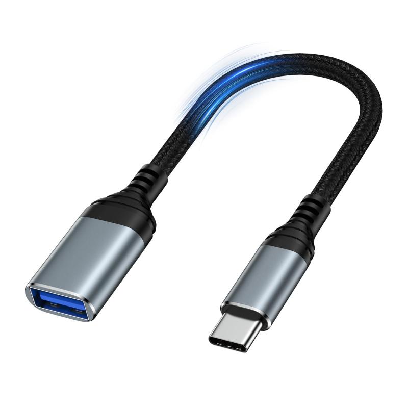 Vedfoad USB C 変換 アダプタ Type-C（オス）To USB 3.0（メス）タイプC OTG 変換ケーブル【USB3.0 高速データ転送同期】OTG機能 タイプC 変換コネクター