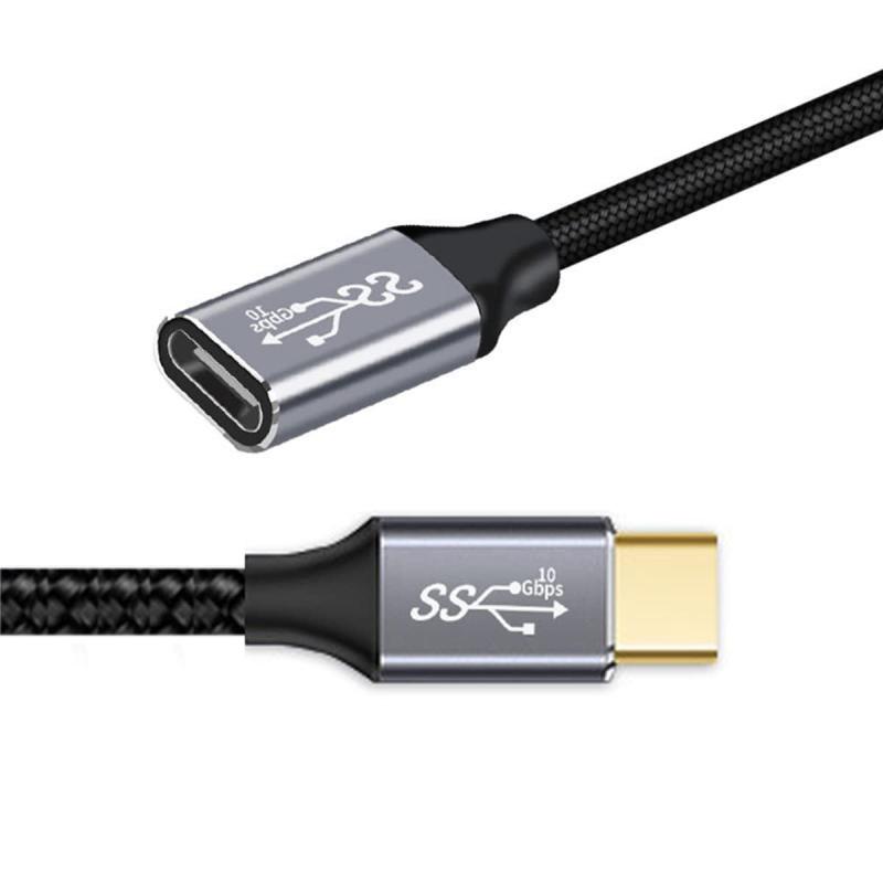 chenyang CY USB-C USB 3.1 Type-C オス-メス 延長データケーブル 10Gbps 100W スリーブ付き ノートパソコン電話用10Gbpsのデータと100Wの電力に対応。Type Cコネクタ用のリバーシブルデザ...