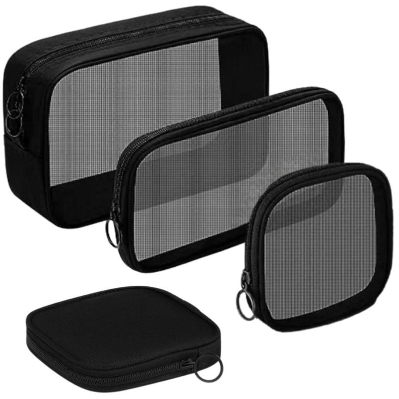 cobalt planet ポーチ 収納 小物入れ メッシュポーチ 透明 旅行 ジム 出張 サウナ トラベルポーチ 化粧ポーチ 軽量 通気性 メンズ レディース 大容量 セット通気性と速乾性に優れたナイロンネットとポリエステル繊維を採用して...