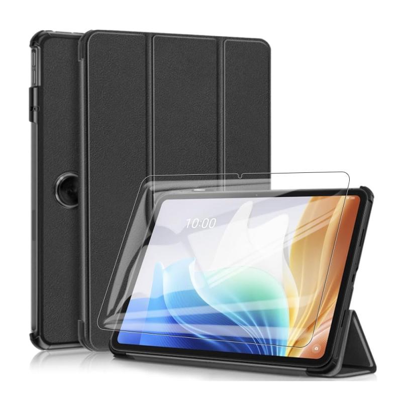 【2024年度 先行発売】YXHH新登場 OPPO Pad Neo タブレット 用 ケース 角度調整 キズ防止 軽量 OPPO Pad Neo タブレット カバー 全面保護 スリムフィット【ブラック 】+強化ガラスフィルム 1枚入【対応機種...