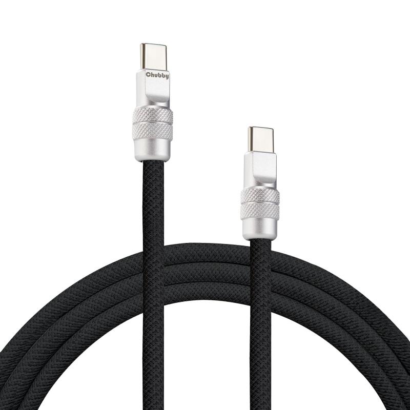 chubbycable USB Type C ケーブル 1M タイプc ケーブル 240W超急速充電 耐久性のあるUSB Cデータ転送コード ナイロン編み 断線防止スマホやパソコン、タブレットなどのUSB-C機器に対応