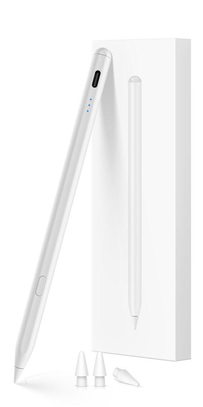 KEEPRO 2018年以降iPad アップルペンシル Type-C急速充電 タッチペン ワンクリック取り消し/傾き感知/パームリジェクション/超高感度/磁気吸着/バッテリー残量表示 apple pencil 第2世代 スタイラス【電源オン...