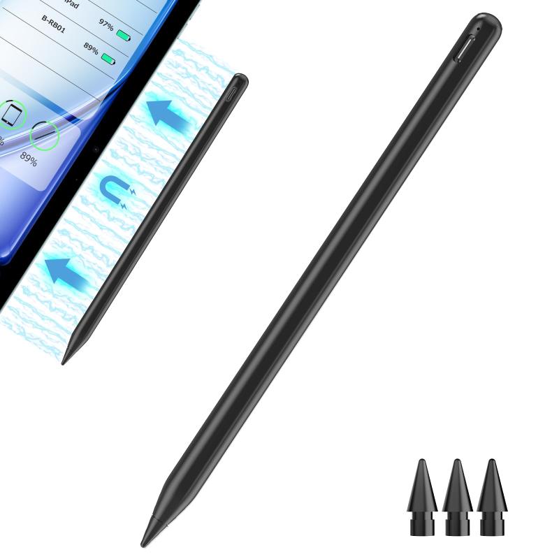 【アップグレード版 ワイヤレス充電タッチペン】Ciscle iPad専用タッチペン アップルペンシル Type-C 磁気吸着充電 スタイラスペン apple pencil交換専用ペン 2018-2025iPad/Air/mini/Pro対応...