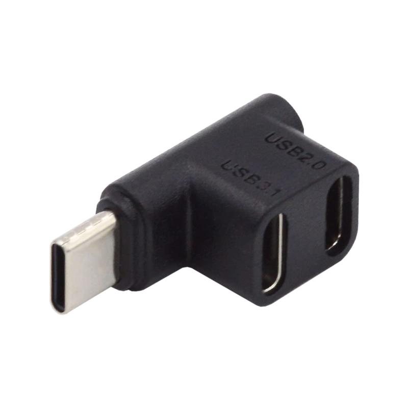 chenyang USB Cスプリッター USB C 1オス~2メス 10Gbps PD100W 4K60Hz 拡張アダプター HDTV/ディスク/キーボード/マウス用 Steamデッキの冷却と充電を同時にサポート1) 注意:当社の接続ガイ...