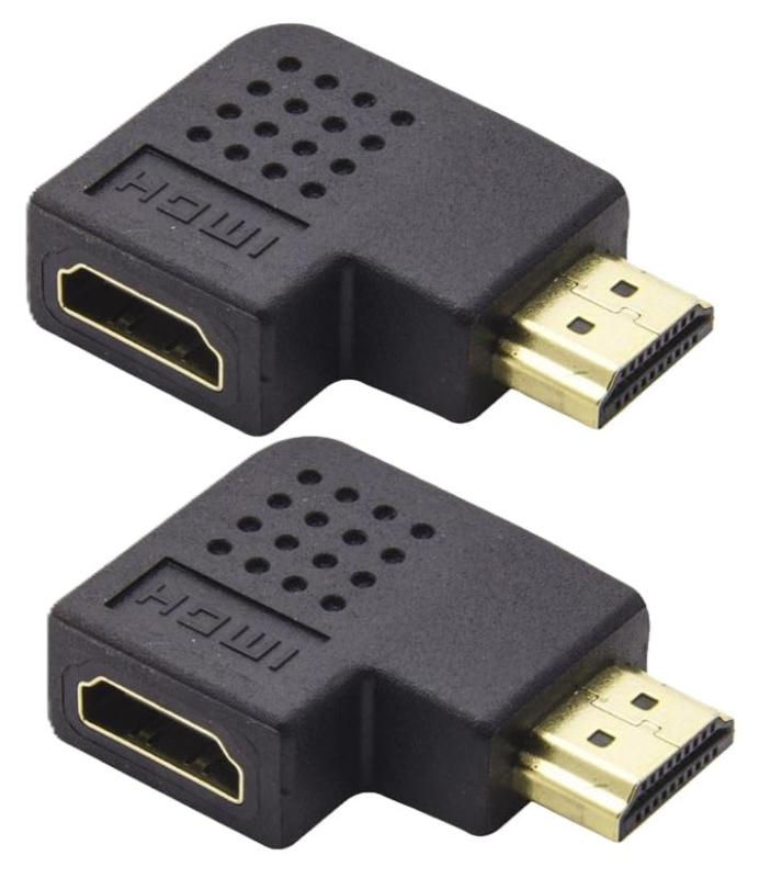 HDMIアダプタ 変換コネクト L字 L型 90度 270度 オス メス 中継 TV Stick PC対応 (左向き(90度), 2個)壁掛けTVやノートPC等のHDMIポートの伸び出す方向を変えるL字型アダプタです。狭い隙間のスペース確保...