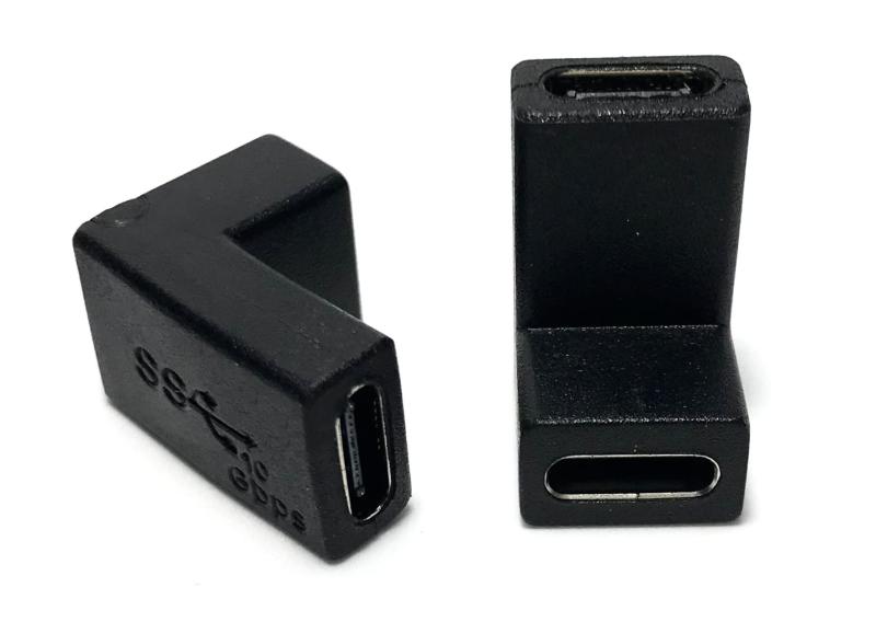 Access 【 上下 L型 10Gbps 2個セット 】 USB-C メス to USB-C メス 方向転換 変換アダプタ 10Gbps USB3.2 Gen2 高速転送 変換コネクタ Type C メス - Type C メス EC96...