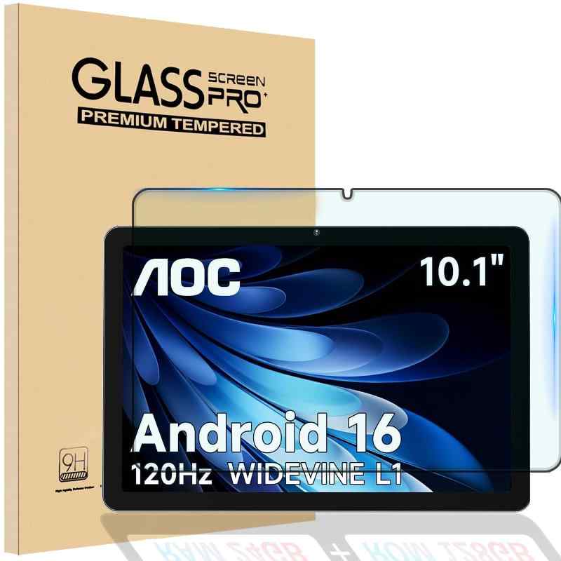 ShellChic aoc m10 タブレットガラスフィルム AOC タブレットフィルム 10.1インチ 指紋防止 M10フィルム 耐衝撃 【1枚入り】強化ガラスフィルム 硬度9H 高透過率 高感度タッチ液晶保護 撥水撥油 自高強度防護機能...