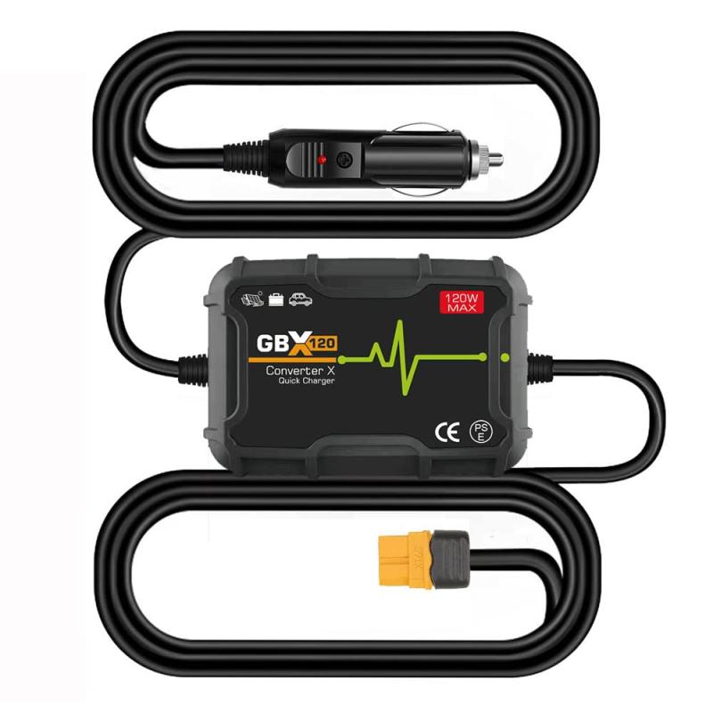 12V 24V車載シガーソケット充電ケーブル車充電器シガレットライターソケットからXT60コネクタ車両からのエコフローデルタポータブル電源で動作する