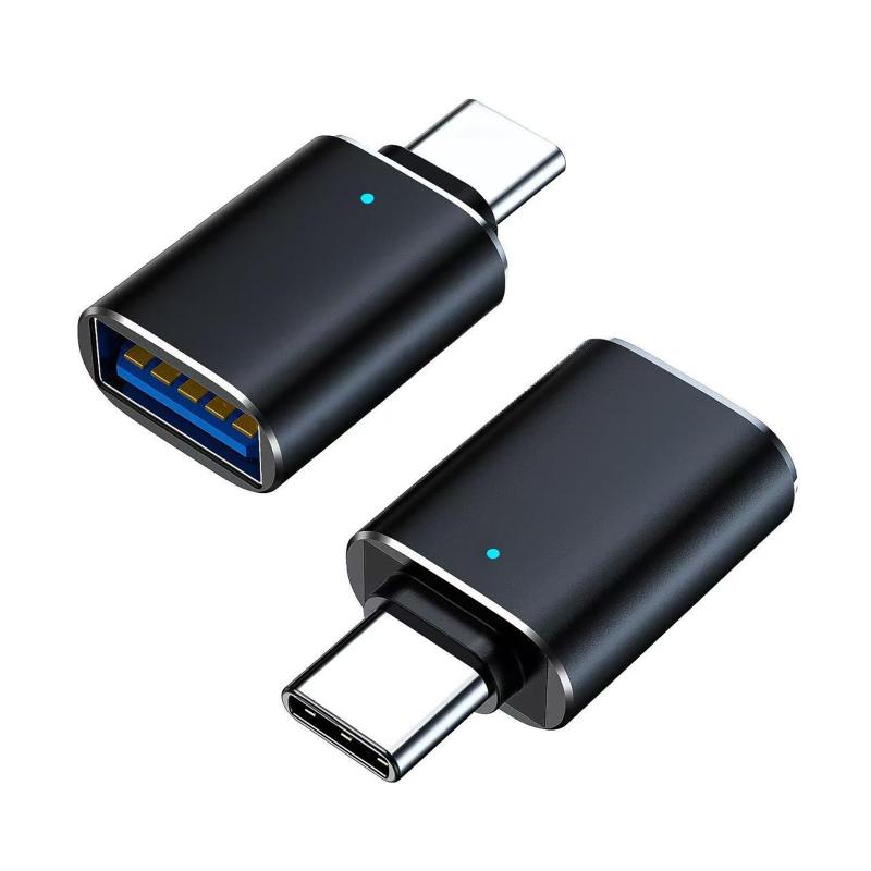 Akkerds USB 変換アダプタ Type-c公（黒）バンドランプ 2個セット Type C USB-A 最大5Gbps リンゴその他 USB-C 端末用【2パックUSB CからUSBアダプター】 USB 3.2からType Cコネクタ...