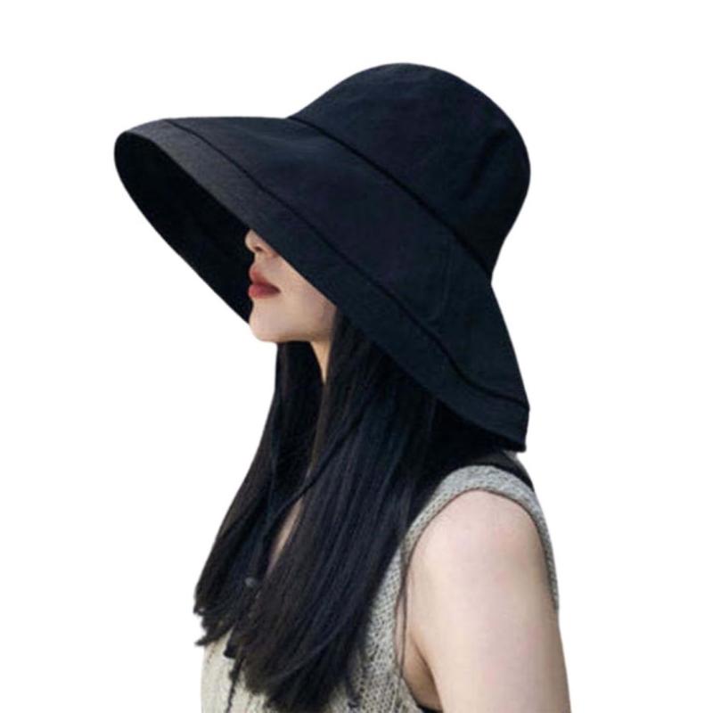 [エブリワンラフス] 帽子 レディース 日焼け防止 涼しい 12cmつば広 サンハット UV対策 紫外線防止 折りたたみ帽子 フェイスカバー付き 夏用 通気性 防風 防水 おしゃれ 韓国風 黒 キャメル ネ・この春夏、紫外線対策をおしゃれに...