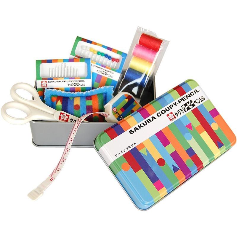 サクラクーピーペンシル ソーイングセット 缶型 SCS-002<b>主な製造国 :</b>日本色: マルチカラー素材: ステンレス