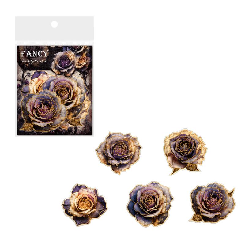 神秘的なバラシリーズ 薔薇シール ローズ コラージュ素材 手帳デコ レトロ ロマンチック ジャンクジャーナル アンティークレトロでロマンチックな雰囲気のバラをモチーフにしたシールです。5柄各2枚合計10枚入手帳やノート、手紙、プレゼントのラ...