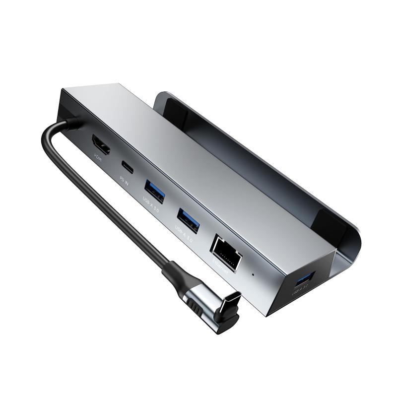 Mayflash Steam Deck 用 6-in-1 ドッキング ステーション MF005 スチーム デッキ ドック HDMI 2.0 4K@60Hz+ギガビット イーサネット 1000Mbps+3 USB-A 3.0+ USB C P...