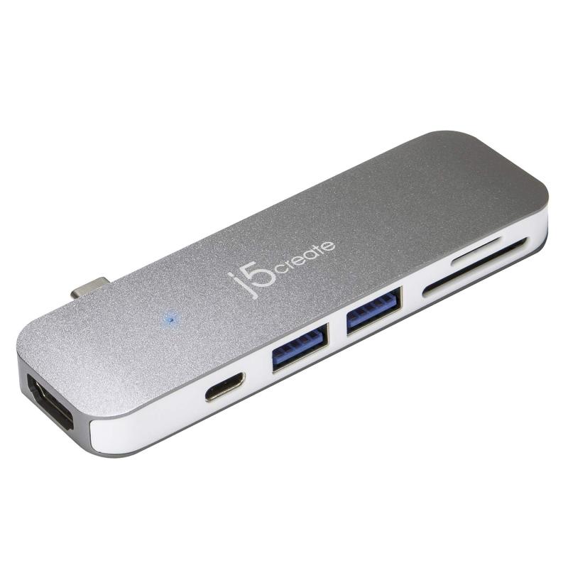 j5 create JCD386 USB Type-C 7-in-1 UltraDrive Mini Dock Power Delivery対応コンパクトなアルミニウム筐体を採用したUSB Type-C直結タイプ。USB Type-C、4K...