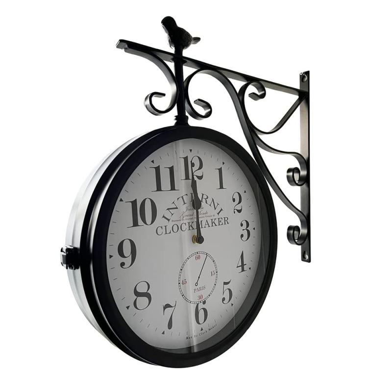 両面電波掛け時計 manbo-ana 直径31cm電波時計 無音 プレゼント 壁掛け時計 おしゃれ 掛時計 北欧 時計 インテリア- モデル名：両面電波掛け時計 manbo-ana 電波時計 無音 プレゼント 壁掛け時計 おしゃれ 掛時計 ...