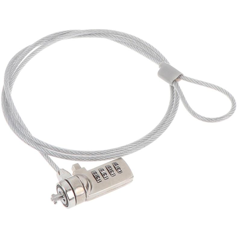 ノートPC用セキュリティロック ダイヤル式 4桁 暗証番号タイプ 1.2mワイヤー 3×7mmスロット対応 盗難防止 ワイヤーロック パソコン用防犯ケーブルワイヤー長 約1.2m【4桁ダイヤル式で鍵不要】暗証番号を自由に設定できるダイヤル式...