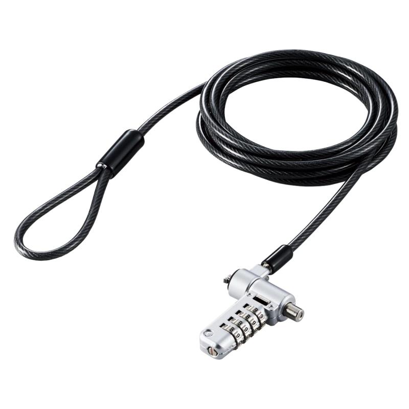 エレコム セキュリティワイヤーロック ダイヤルシリンダー錠 マルチ用 ESL-404キー不要の4桁ダイヤルタイプ薄型ノートパソコン・液晶モニタ・タブレットなどを盗難から守るマルチスロット対応のセキュリティワイヤーロックです。ご使用のパソコン...