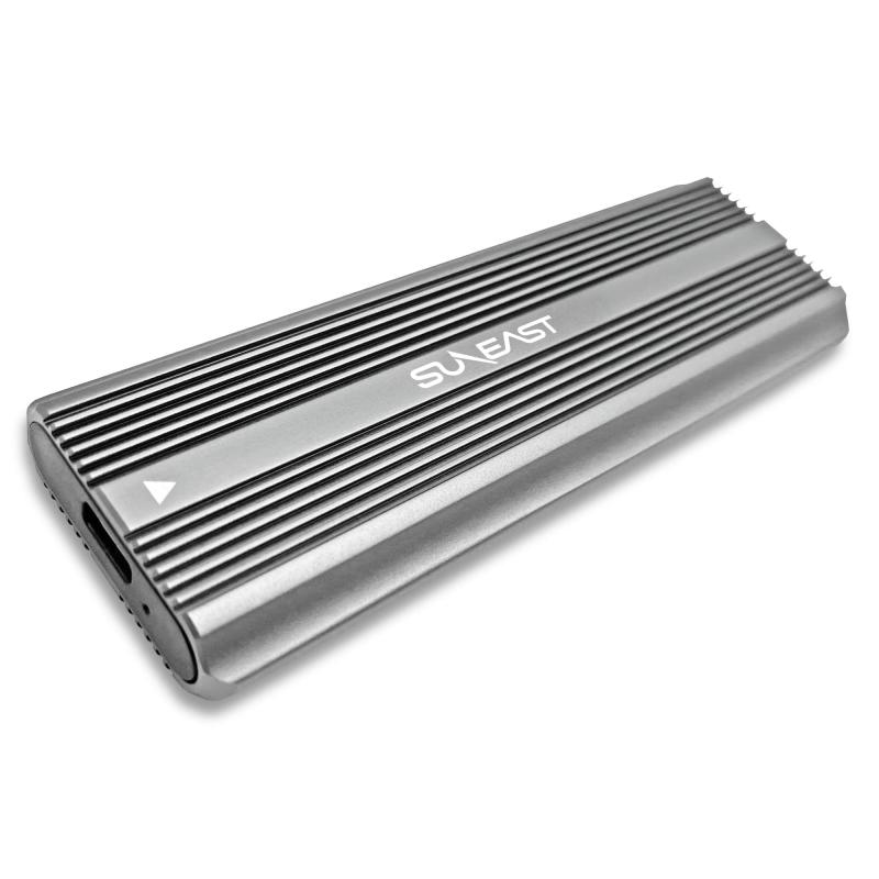 SUNEAST M.2 SSD 外付けケース M.2 NVMe/PCIe SSD ケース USB C 3.1 Gen 2接続 UASP対応 10Gbps高速転送速度 アルミ制 m.2 外付けケース USB A＆USB C 2本ケーブル付き ...