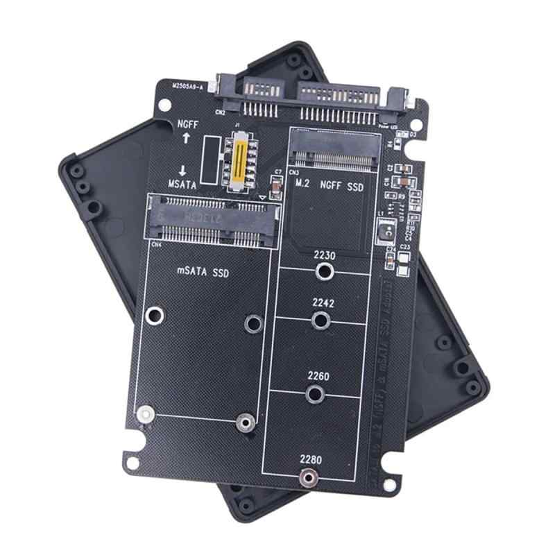 UrbanPulse M.2 NGFF MSATA SSD 変換アダプター SATA 2.5/3.5に変換 殻付き 2in1 SSD変換カード 高速データ転送 スイッチトグル設計 便利で簡単接続 外付けハードディスクケース チップなく1.【...