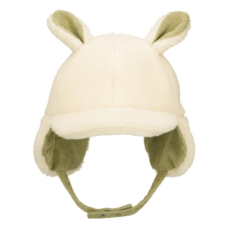 [PIXY PLANET] ピクシープラネット USAMIMI Cap うさ耳 耳当て フラップ キャップ 暖かい 帽子 抗菌 消臭 キッズフワフワしたボア生地のウサギの耳付き暖かフラップキャップ耳当てを下ろせば耳まで防寒のスナップで固定が...