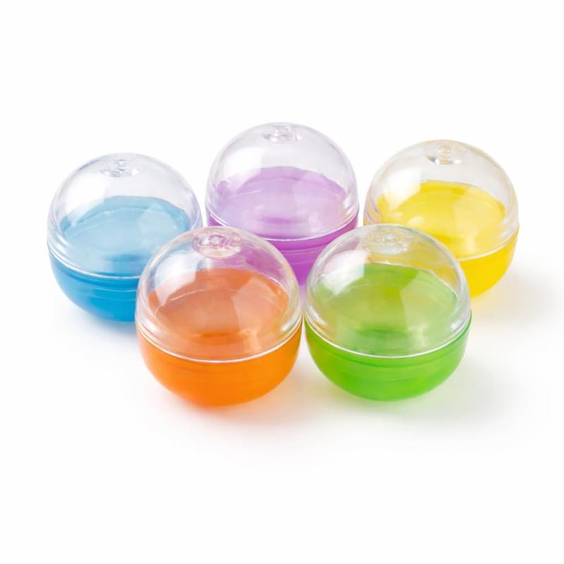 SoruMochiri ガチャガチャ用 空カプセル 48mm 100個 5色 半透明 開閉スムーズ 割れにくい 高耐久 業務用 自販機補充 景品 お祭り 抽選 工作用【48mm標準サイズ｜多くの自販機に対応】 直径約48mmの標準規格空カプ...
