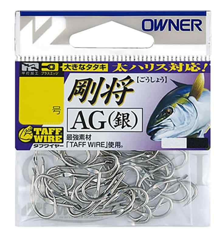 OWNER(オーナー) バラ 剛将AG(銀) 10号主な対応魚種:ブラックバス号数:10号カラー:銀タフワイヤー採用