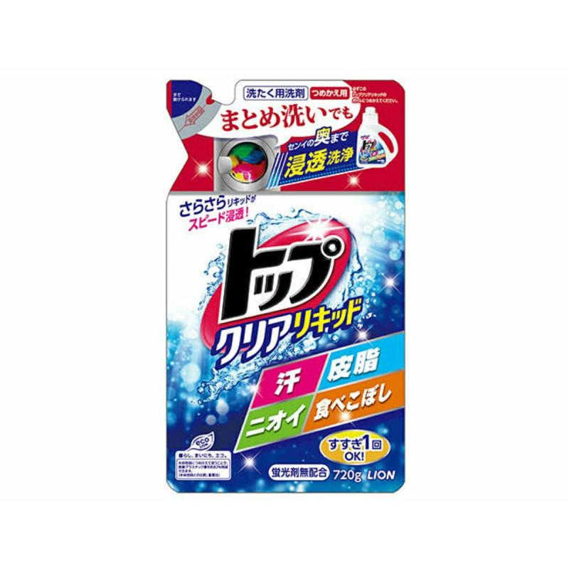 ライオン トップクリアリキッド 詰替 720g常温商品サイズ (高さ×奥行×幅): 90mm×150mm×260mmブラント名: ライオンメーカー名: ライオン