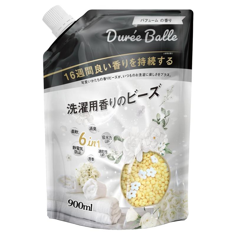 デュリボール 香り付け専用ビーズ Dure'eBalle 洗濯用香りのビーズ パフュームの香り 900ml16週間香り長続き6in1芳香消臭吸水力UP速乾性UP静電気防止柔軟