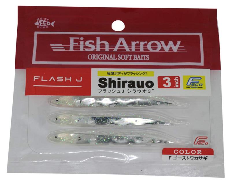 Fish Arrow(フィッシュアロー) ワーム フラッシュJ シラウオ 3インチ #F38 FゴーストワカサギLength:3inchPcs:5