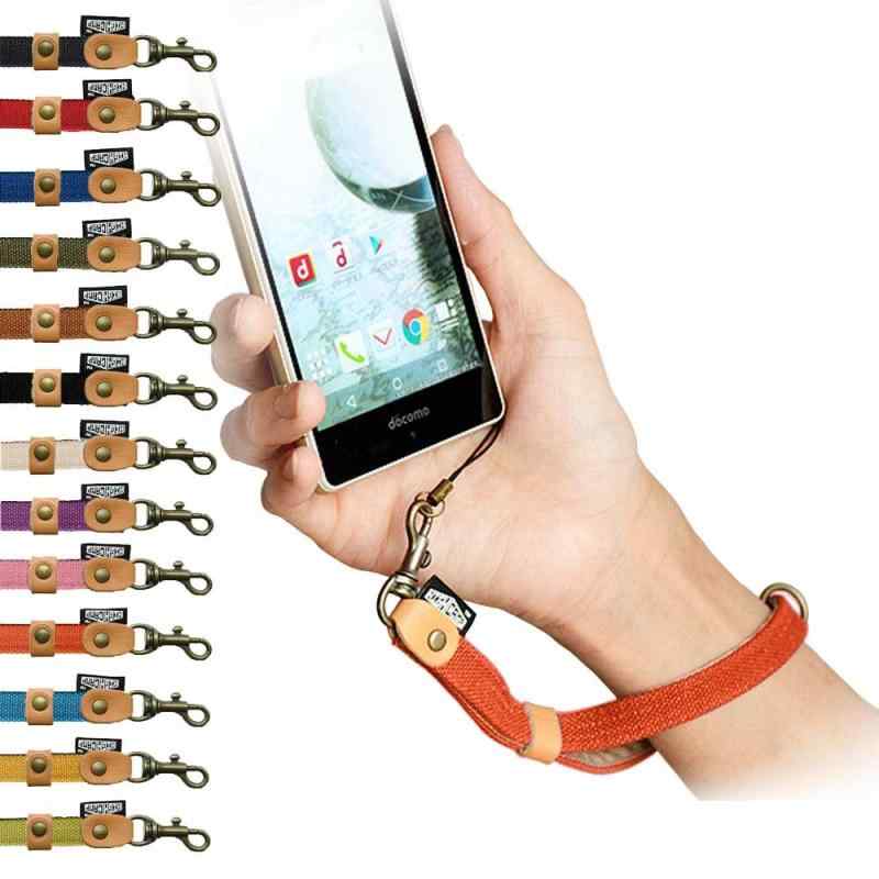 HIGHCAMP (ハイキャンプ) リスト ストラップ 帆布 (ハンプ) ハンドストラップ 約18cm 手首 スマホ 携帯 落下防止 Canvas キャンバス 日本製カラフルな色合いがかわいい倉敷帆布を使った、HIGHCAMPオリジナル ハ...