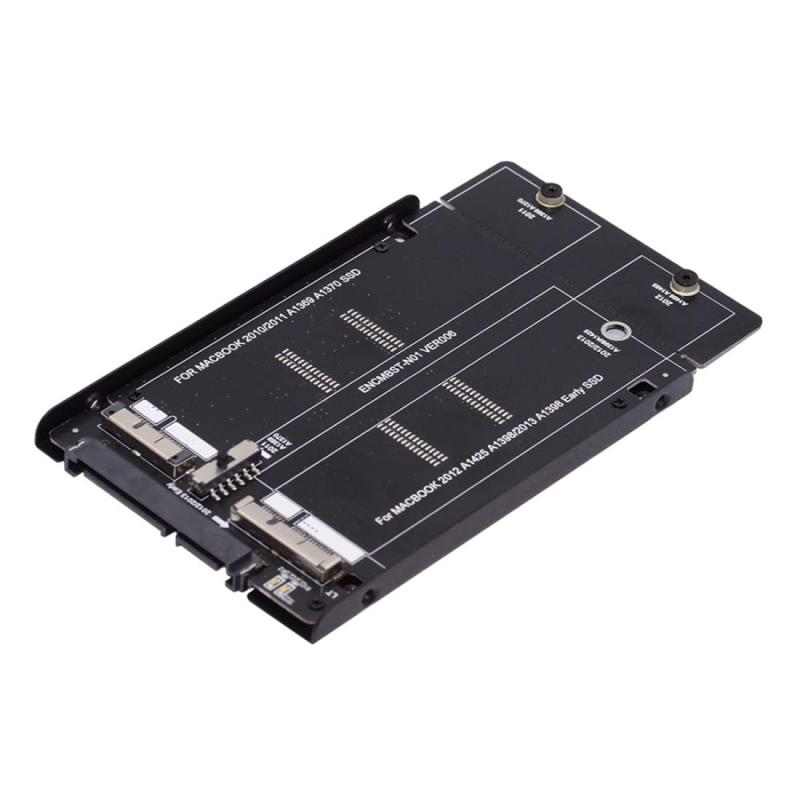 Chenyang 12+6ピン &amp; 17+7ピン MAC SSD - 2.5インチ SATA 2 in 1 コンボケース エンクロージャアダプター 2010 2011 2012 Mac Air Pro Retina SSD用