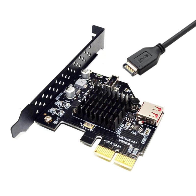 Xiwai 20Gbps USB 3.2 Gen2 Type-C USB-C - PCI-E 4X Express カードアダプター、デスクトップマザーボード用