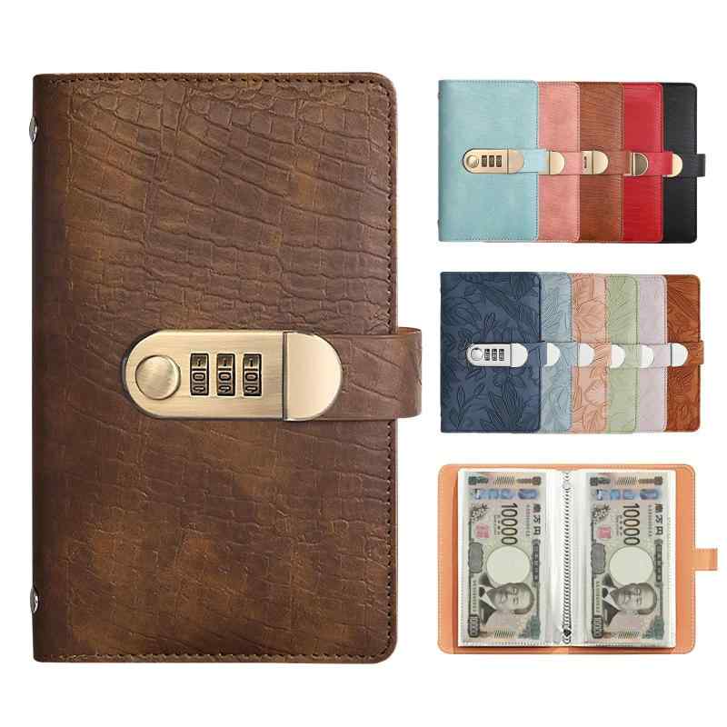 お札 貯金箱 お金仕分け S【高品質素材】柔らかく耐久性のあるPVCとPUレザーで作られた現金封筒付き予算簿は、防水性と耐引裂性があります。ファイル、請求書、現金など、あらゆるものを安全に保管します。