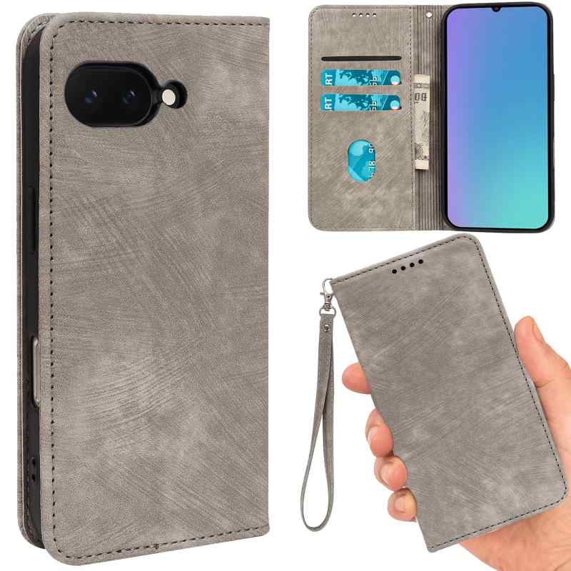 【WenziLior】 フリップスタンド レザーケース Google Pixel9A 用 ケース 手帳型 ストラップ 適用