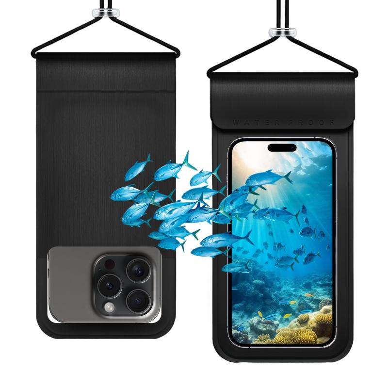 SDMOLO スマホ 防水ケース 【2025最新登場】IPX8完全防水 防水 携帯ケース タッチ可 顔認証 防水カバー 首かけ スマホ用 携帯 防水バッグ 360°保護 7インチ以下全機種対応 iphone androidに対応 透明 ⭐【...