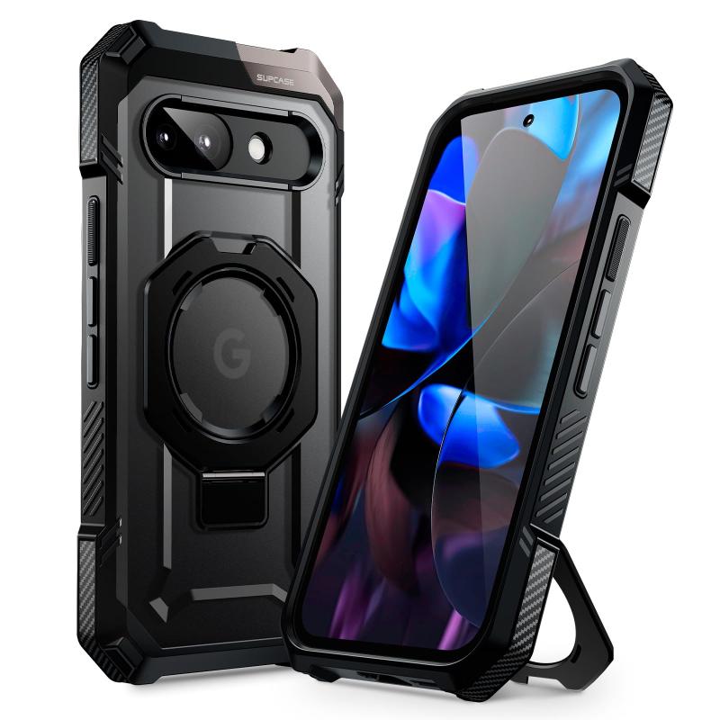 SUPCASE Google Pixel 9A/10ProXL 用 ケース スタンド付き マグネットケース 【MagSafe対応】 軍規格防護 耐衝撃 [ミリタリーグレードの保護] Pixel 10 Pro XL 2025用高耐久磁気スマホ...