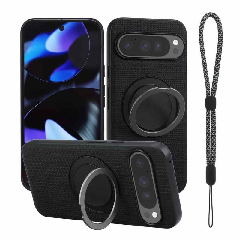 【ViLi D-THS】 Google Pixel 10 Pro XL 対応 360度回転式スタンド・マグネットリング ストラップ付きケース