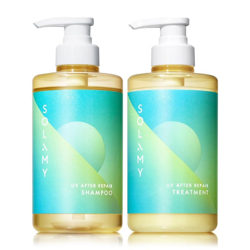 SOLAMY ソラミー シャンプー トリートメント セット【特徴】パサつき・ごわつきを加速させるUVによる乾燥対策に365日のアフターリペアで、手触り変わるなめらか髪へ