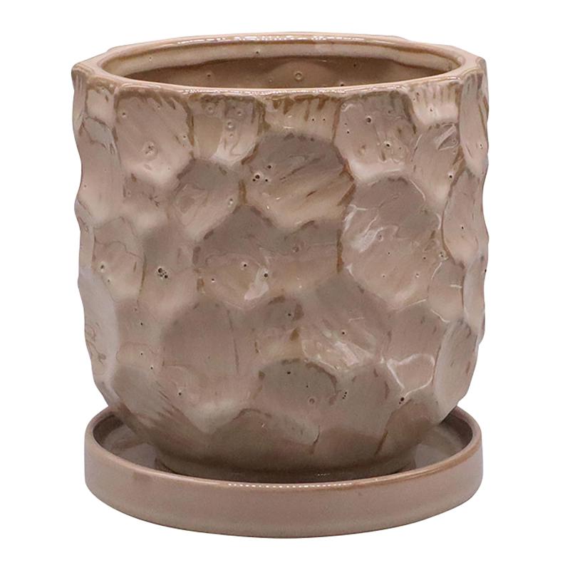 デルキ (dellki) ジェロポット Gelo ベージュ Lサイズ φ140×H140mm FD12BGサイズ : φ140×H140mm・内径 : φ120mmカラー : ベージュ材質 : セラミック仕様 : ソーサー付、底穴あり原産国...