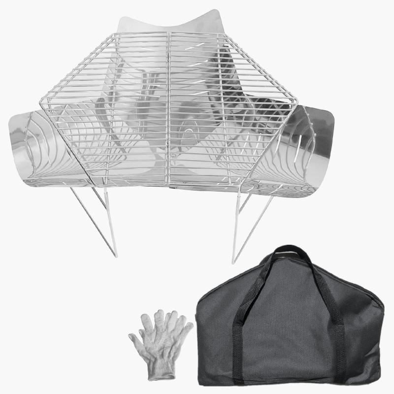 Supracing タキトラ焚き火台 折りたたみ焚き火台 ソロキャン 軽量 コンパクト ステンレス製 収納袋付き