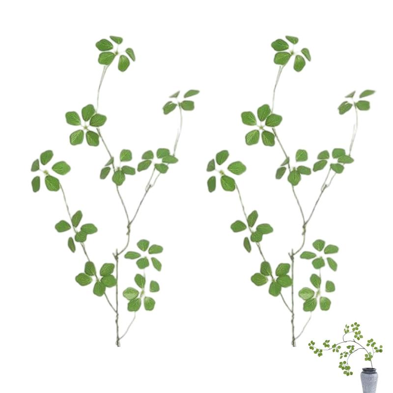 ADOFUN フェイクグリーン 観葉植物 フェイク 造花 インテリア 卓上 アケビ風 切り分け可能 花瓶無し 90cm 店舗 玄関 ディスプレイ ベランダ 母の日 父の日 結婚祝い 卒業祝い プレゼント 2本入【美しいフェイクグリーンで空間...